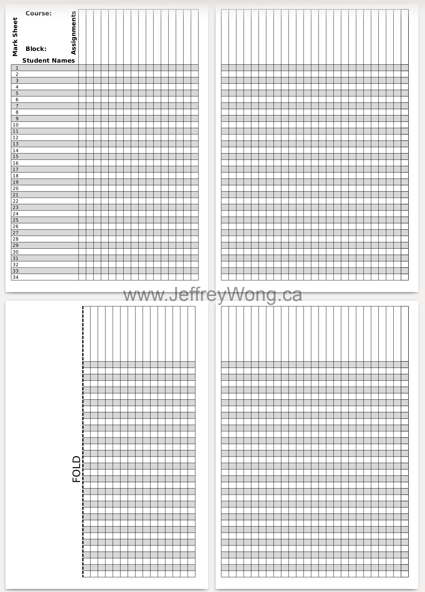 Jeffrey Wong | Teacher Day Planner Template
